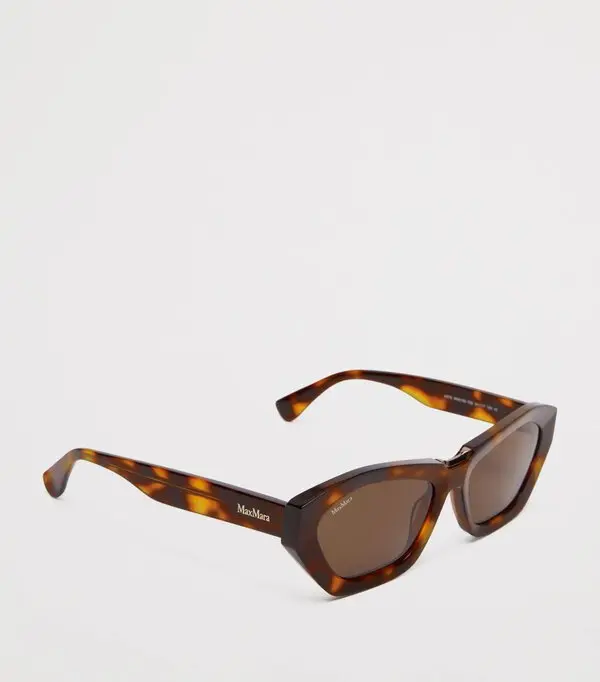 Max Mara Acetate Bold Cat Eye Sunglasses - Brown