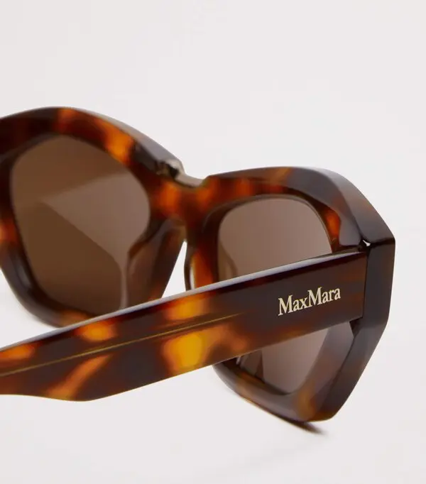 Max Mara Acetate Bold Cat Eye Sunglasses - Brown