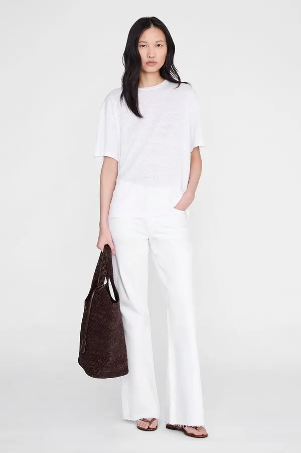 ANINE BING Cade Tee Shirt - White