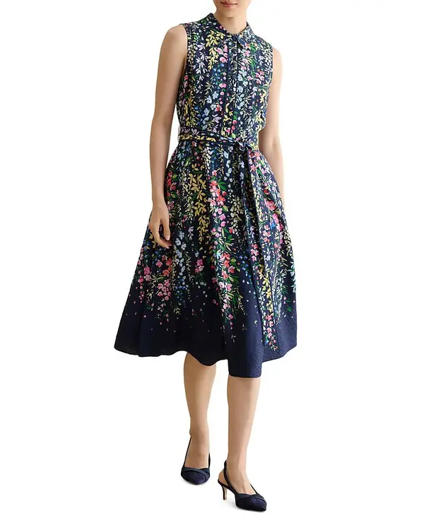 HOBBS LONDON Alberta Floral Shirt Dress - Midnight Multi