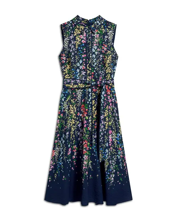 HOBBS LONDON Alberta Floral Shirt Dress - Midnight Multi