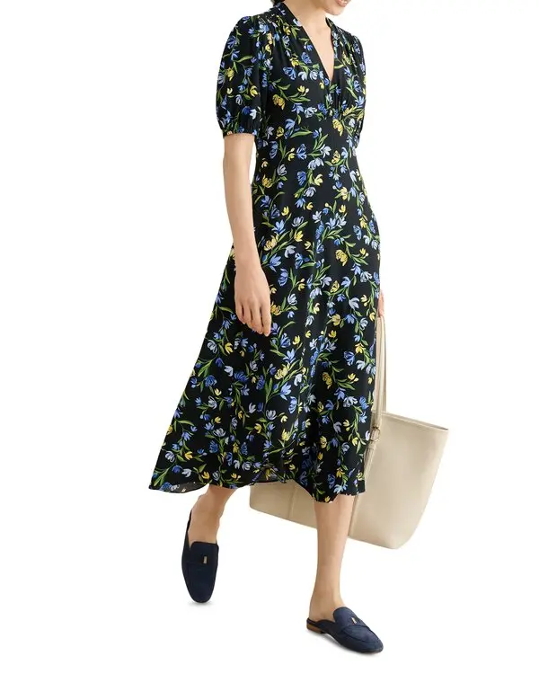 HOBBS LONDON Sidonie Midi Dress - Navy Multi