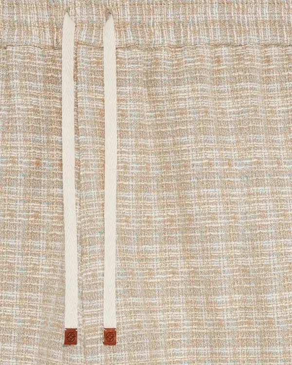 Drole De Monsieur Relaxed Fit Tweed Drawstring Pants