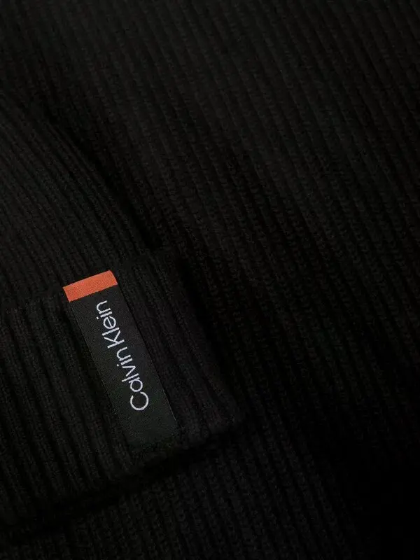 Calvin Klein Ribbed-knit Scarf And Beanie Set