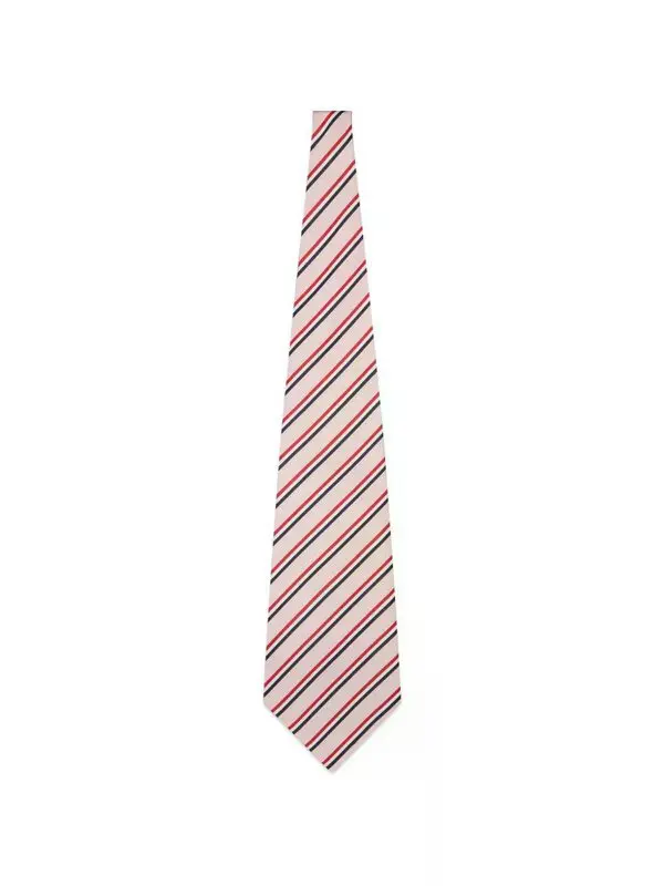 Thom Browne Striped Wide Tie - Pink