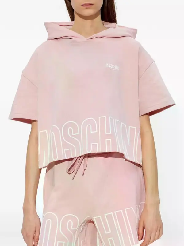 Moschino Logo-detail Short-sleeve Hoodie