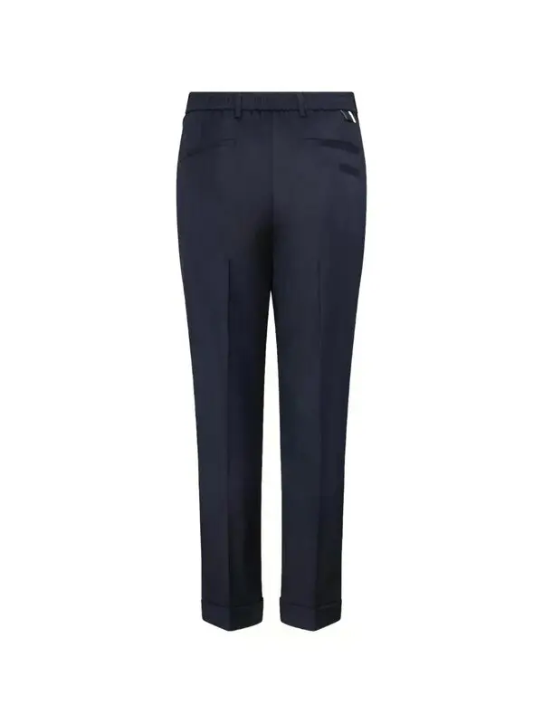 LOW BRAND Pressed-crease Turn-up Trousers