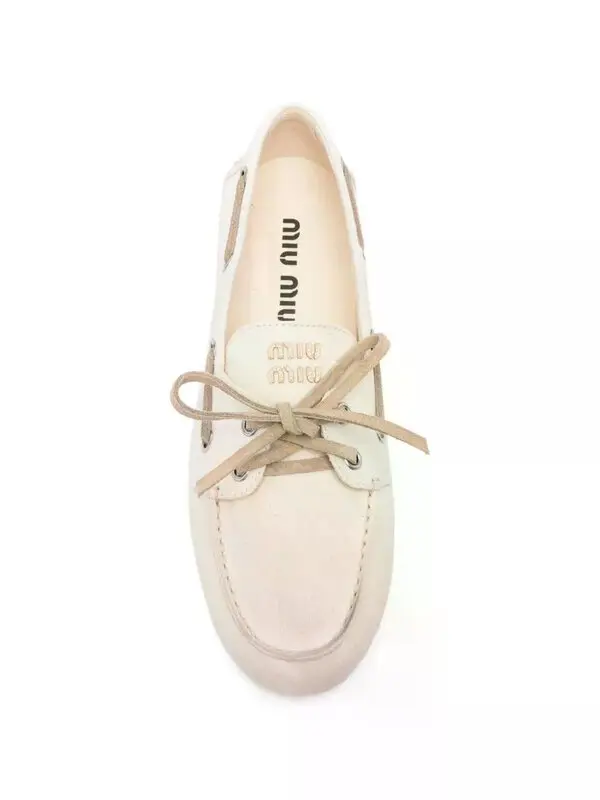 Miu Miu Lace-up Boat Shoes