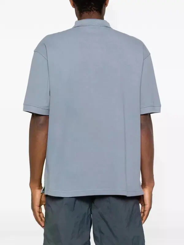 Stone Island Logo-embroidered Polo Shirt - Blue