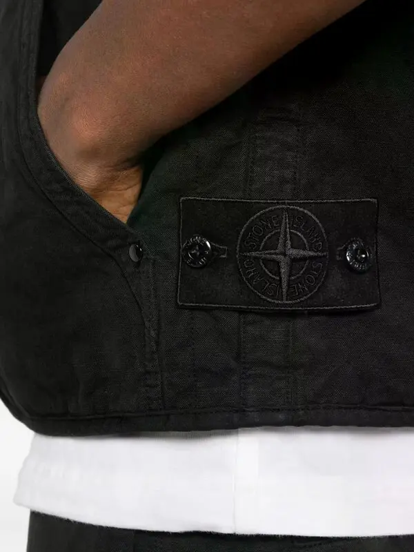 Stone Island Padded Zip-up Gilet - Black