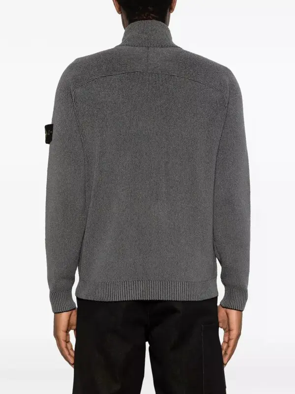 Stone Island Logo-patch Crew-neck Cardigan