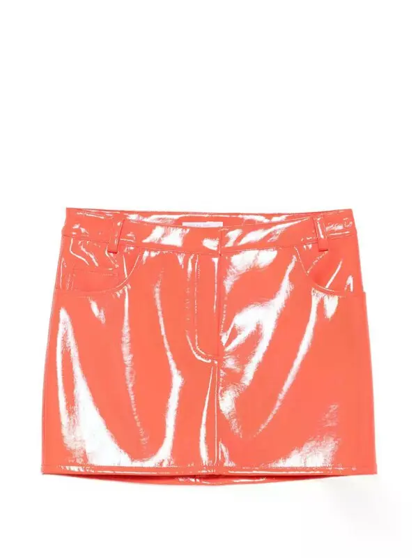 Patrizia Pepe Gloss-effect Mini Skirt