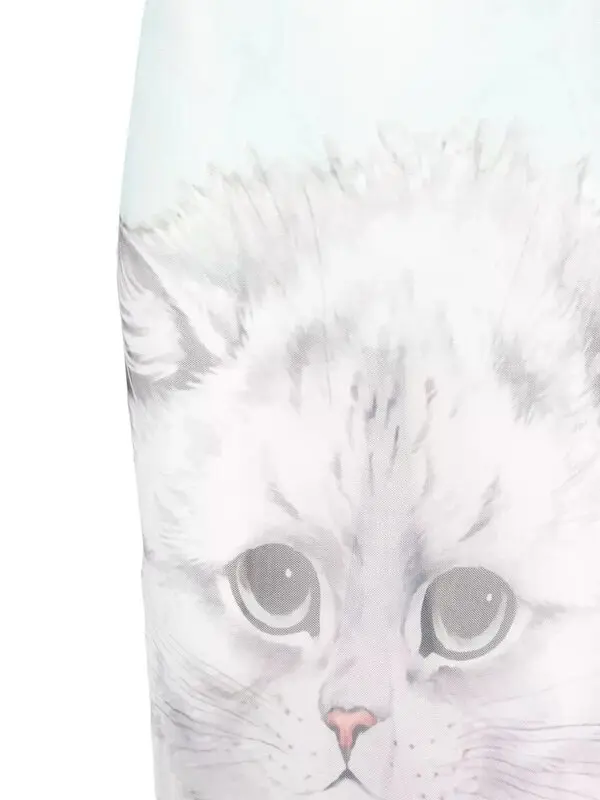 BARBARA BOLOGNA Cat-print Strapless Maxi Dress