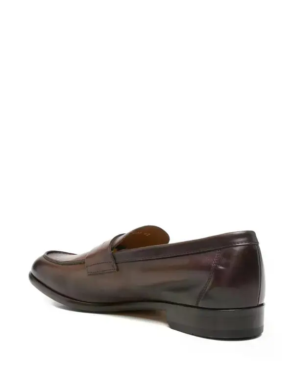 DOUCAL'S Polished Leather Loafers - Brown
