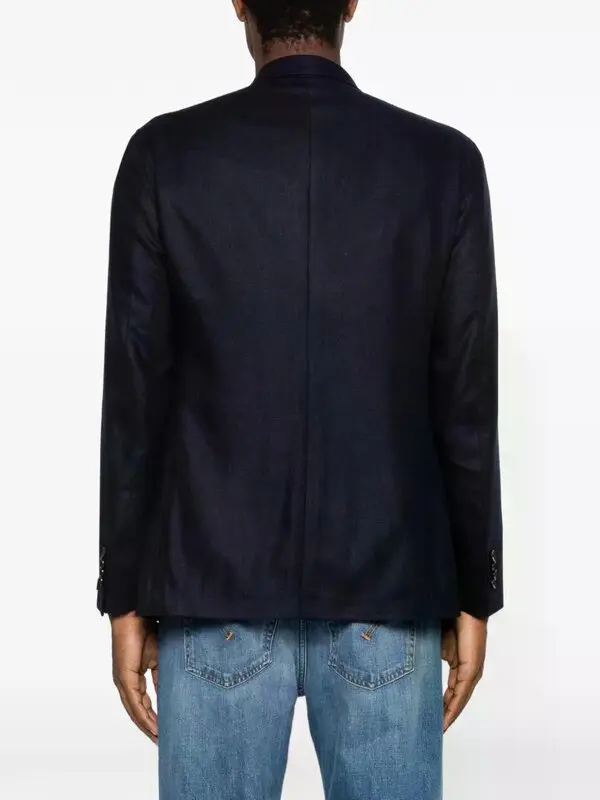 Tagliatore Notched-lapel Patch-pocket Blazer - Blue