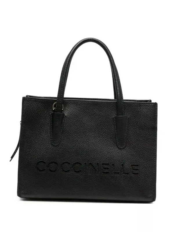 COCCINELLE Grained Leather Tote Bag