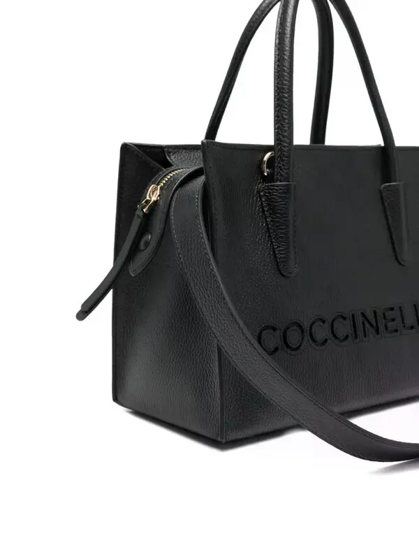 COCCINELLE Grained Leather Tote Bag