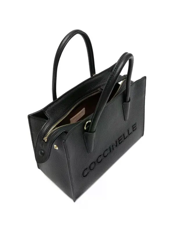 COCCINELLE Grained Leather Tote Bag