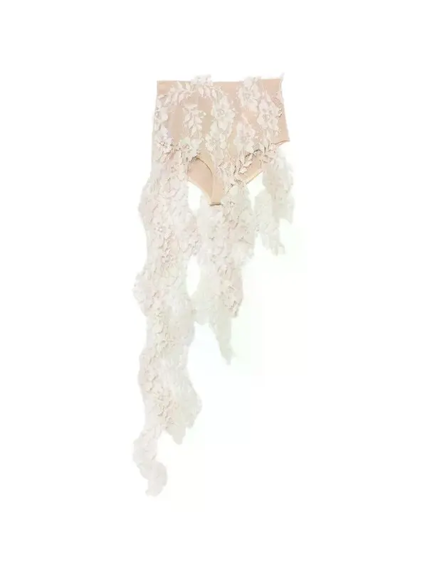 Giuseppe Di Morabito Lace Mini Shorts - Neutrals