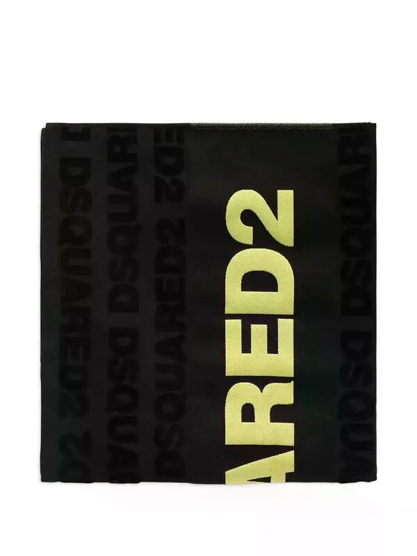 Dsquared2 Logo-jacquard Beach Towel - Black