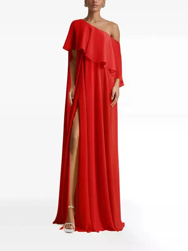 GEMY MAALOUF One-shoulder Ruffled Dress - Red