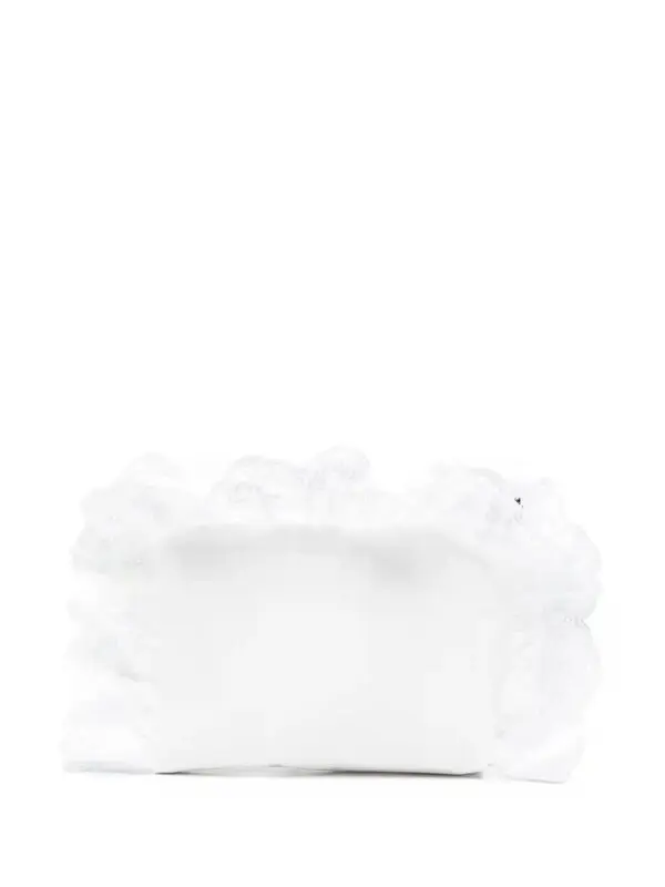 Simone Rocha Broderie-anglaise Ruffled Clutch - White