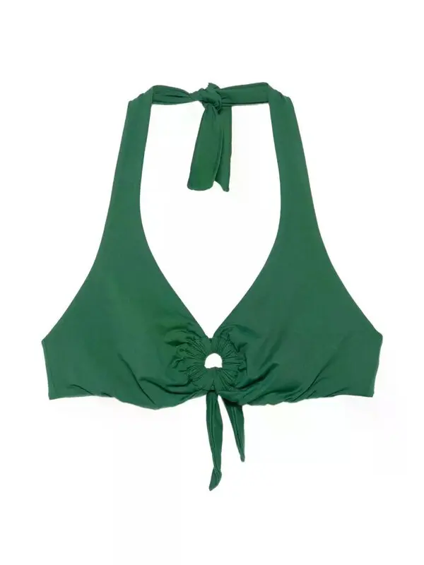 FISICO Ring-detail Halterneck Bikini Top - Green