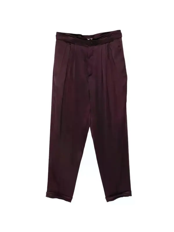Saint Laurent Pleated Belted Trousers