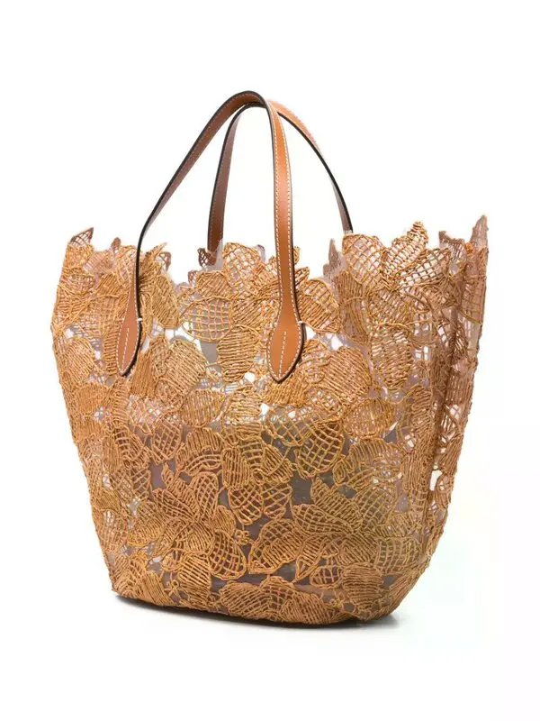 Ermanno Scervino Floral-lace Tote Bag - Neutrals