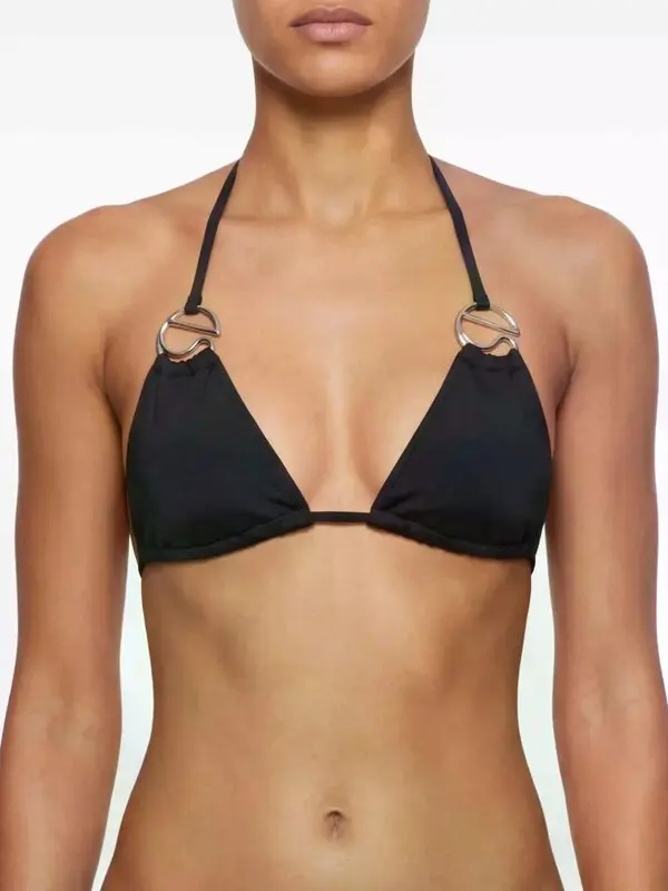 Coperni Logo-appliqué Bikini Top - Black