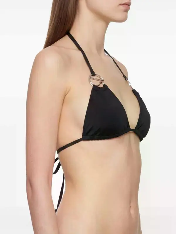 Coperni Logo-appliqué Bikini Top - Black