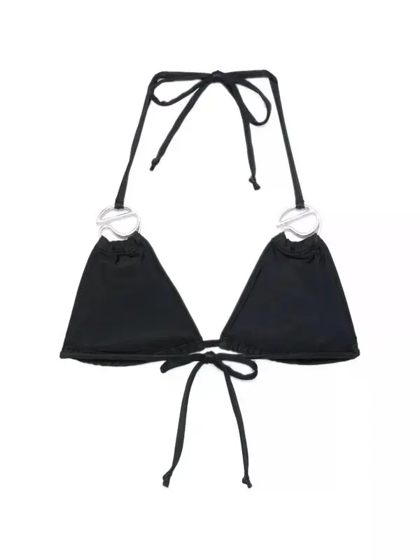 Coperni Logo-appliqué Bikini Top - Black