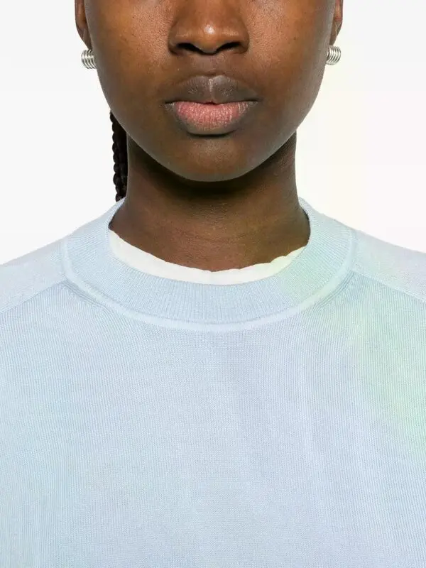 Jacquemus Le Sweater J Logo-embroidered Crew-neck Sweater - Blue