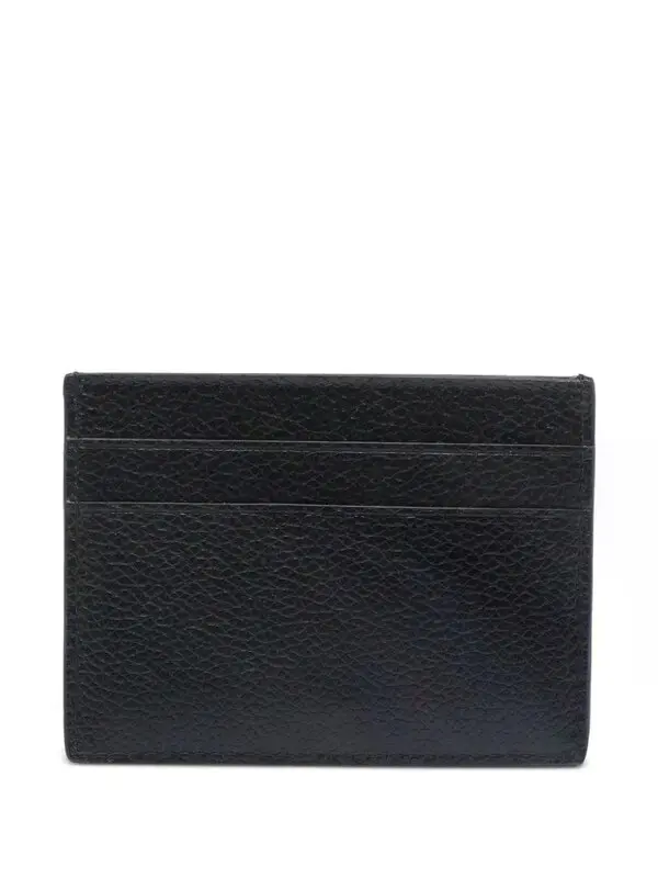 Balenciaga Logo Leather Cardholder - Black