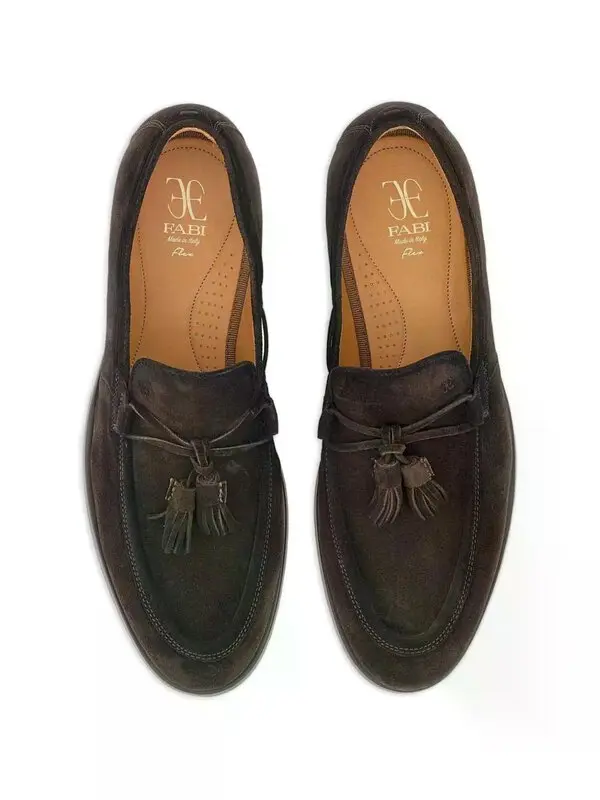 FABI Tassel Detail Leather Loafers