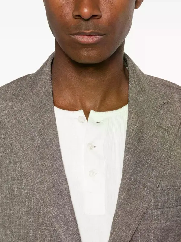 BARBA NAPOLI Single-breasted Blazer - Brown