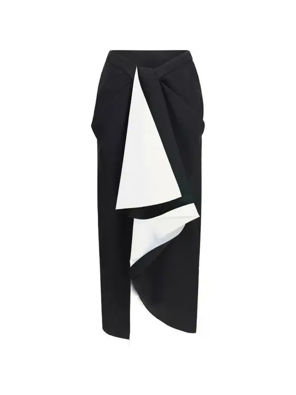 Givenchy Bonded Wrap Skirt - Black
