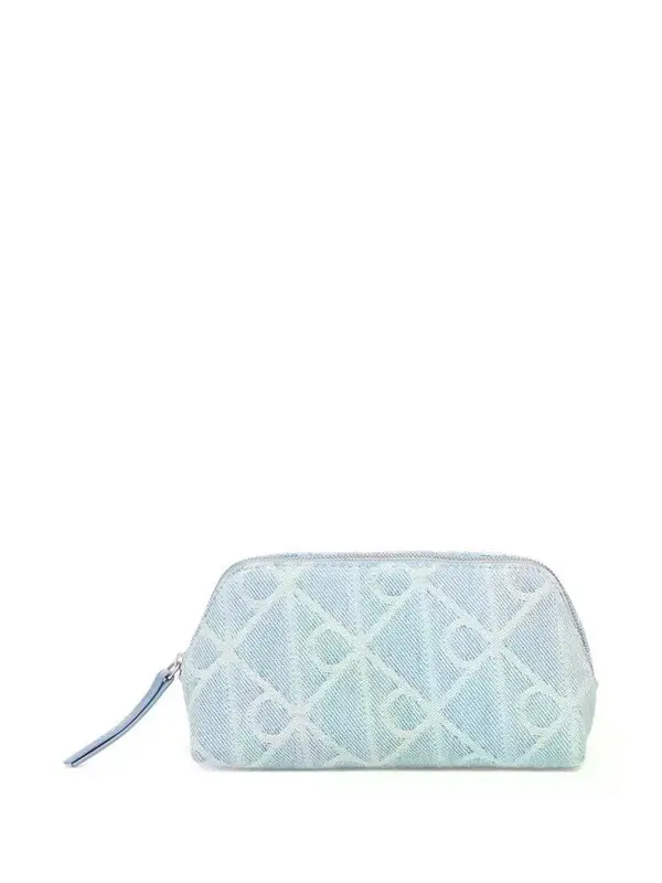 Calvin Klein Monogram Denim Wash Bag - Blue