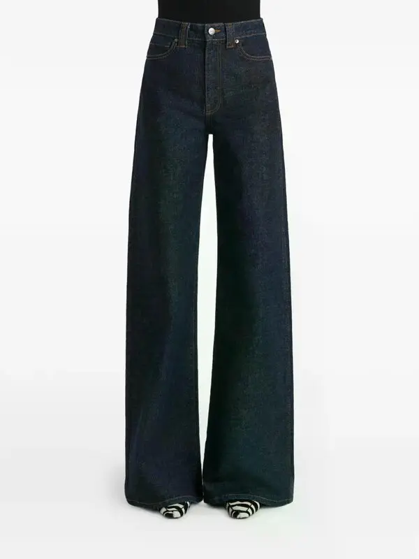 Khaite Dane Stretch Wide-leg Jeans