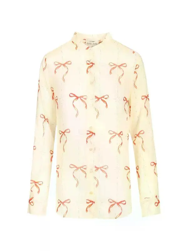 FORTE_FORTE Ribbon Printed Shirt
