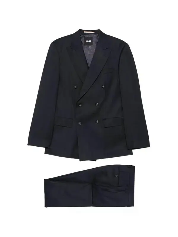 BOSS Double-breasted Virgin Wool Suit