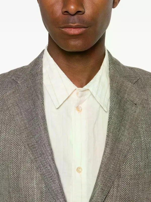 Corneliani Herringbone-patterned Blazer - Grey