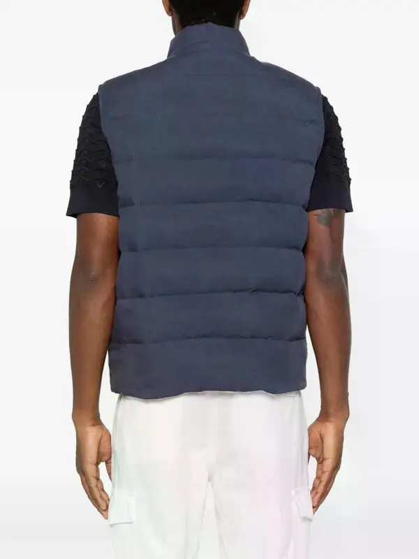 Eleventy Reversible Padded Gilet - Blue