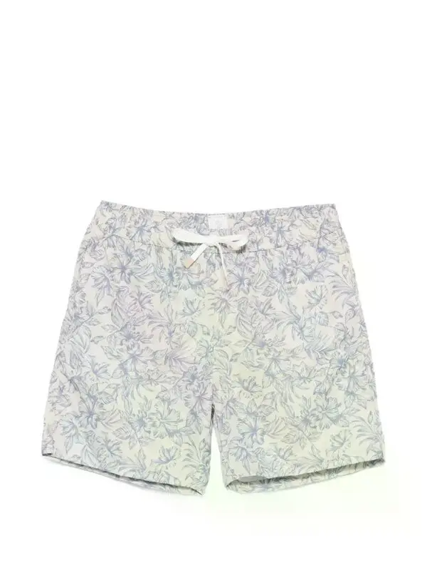 Eleventy Floral-print Swim Shorts - Neutrals