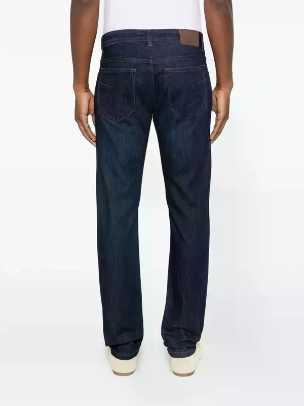 Corneliani Logo-embroidered Jeans - Blue