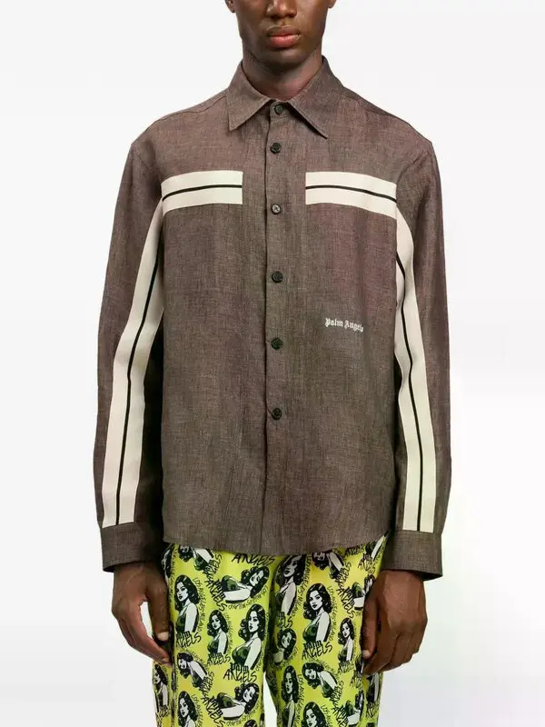 Palm Angels Logo-embroidery Track Shirt