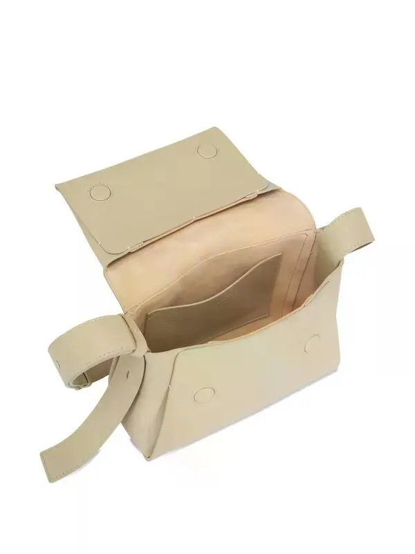 JIL SANDER Mini Flap-detail Shoulder Bag - Neutrals