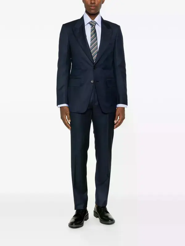 TOM FORD Long-sleeve Cotton Shirt - Blue