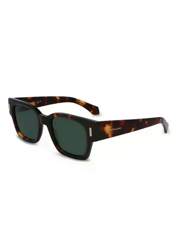 FERRAGAMO Tortoiseshell-effect Sunglasses - Brown