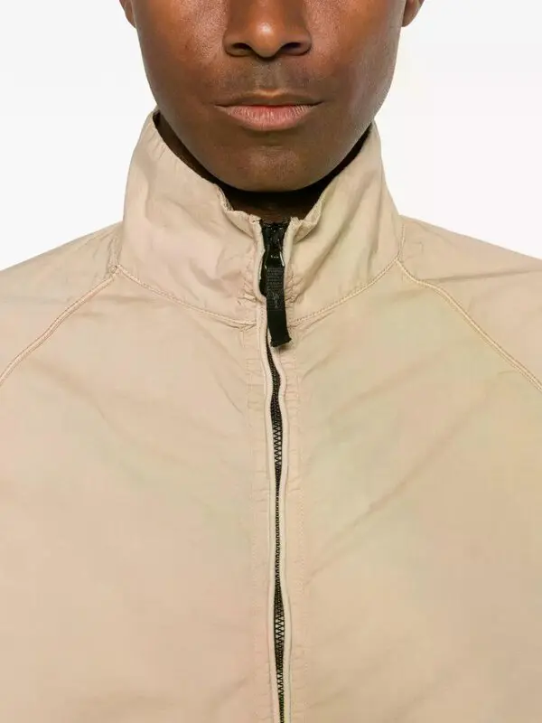 Stone Island Jacket With Logo Patch - Neutrals